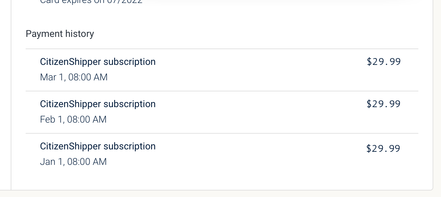 How subscriptions work on CitizenShipper – CitizenShipper Help Center